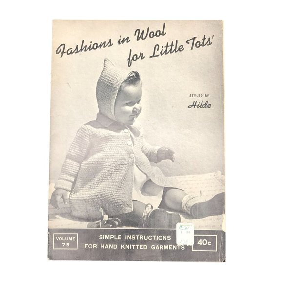 Hilde | Office | Vintage Knit Patterns And Instructions Fashions In Wool For Little Tots Styled ...